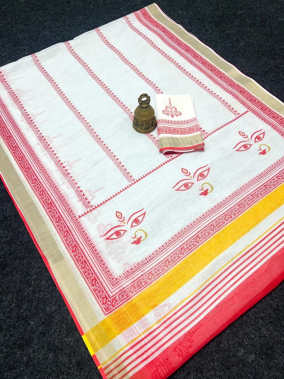 Red Devi – Durga Puja Special Soft Silk Saree with Digital Print SA825 ...
